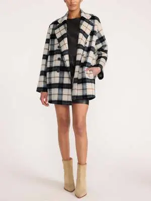 Brochu Walker The Bodhi Double Breasted Plaid Coat
