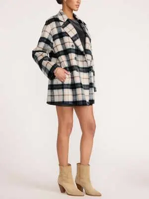 Brochu Walker The Bodhi Double Breasted Plaid Coat