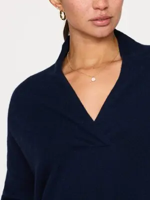 Brochu Walker The Siena Wrap Neck Cashmere Pullover