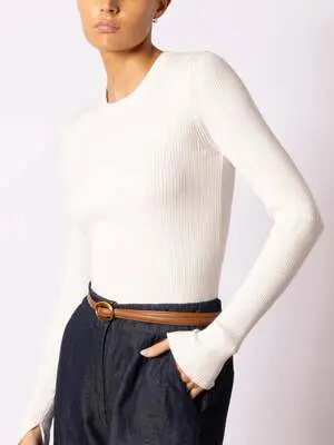 Brochu Walker The Tamsin Skinny Rib - Salt White