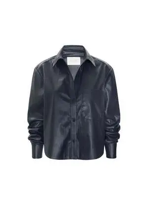Brochu Walker Everyday Cropped Vegan Leather Shirt