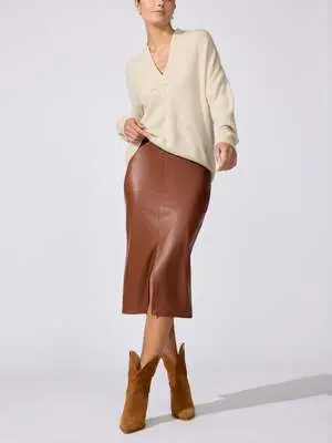 Brochu Walker The Siena Wrap Neck Cashmere Pullover