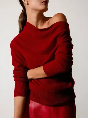 Brochu Walker The Lori Cashmere Off Shoulder
