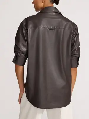 Brochu Walker Pia Vegan Leather Shirt - Timber