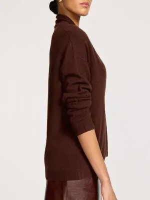 Brochu Walker The Siena Wrap Neck Cashmere Pullover