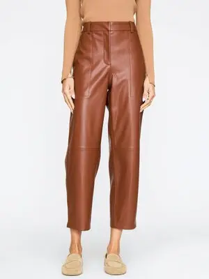 Brochu Walker The Stone Vegan Leather Pant - Cognac