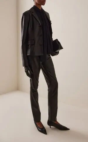 TOTEME Short Leather Blazer