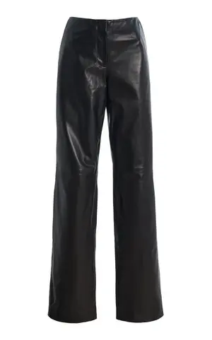 TOTÊME Easy Leather Straight-Leg Pants