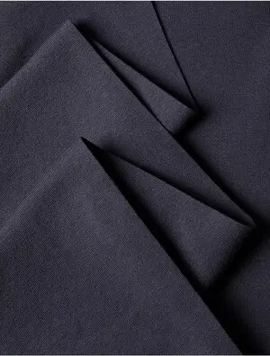 Calvin Klein Monogram Embroidery Fine Rib Scarf - Blue Nights