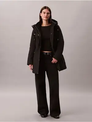 Calvin Klein Calvin Klein Lightweight Mid Length Parka Jacket Black