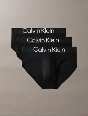 Calvin Klein Ultra Soft Lyocell 3-pack Hip Brief - Black