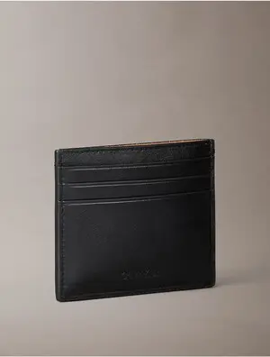 Calvin Klein Suede Monogram Card Case