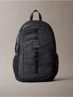Calvin Klein Emblem Logo Backpack - Black