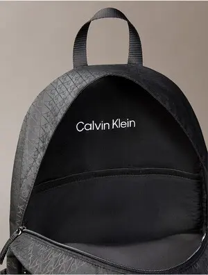 Calvin Klein Emblem Logo Backpack - Black