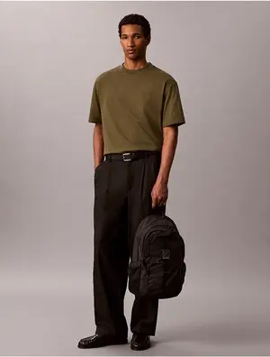Calvin Klein Emblem Logo Backpack - Black