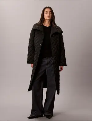 Calvin Klein Quilted Liner Coat - Black