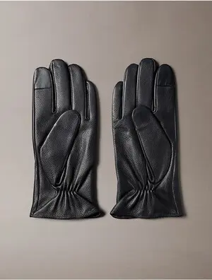 Calvin Klein Pebble Leather Gloves