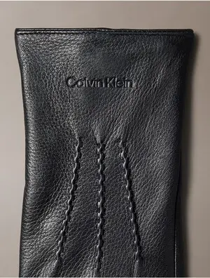 Calvin Klein Pebble Leather Gloves