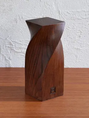 Assouline Twist Walnut And Suede Bookend - Brown