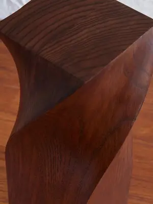 Assouline Twist Walnut And Suede Bookend