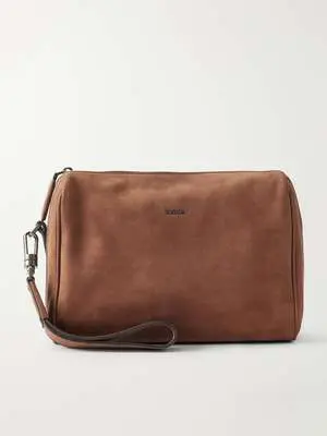 Zegna Leather Pouch - Brown