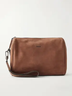 Zegna Leather Pouch - Brown