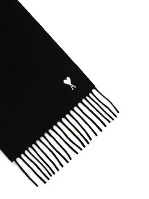 AMI Paris De Coeur Wool Scarf