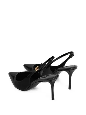 Dolce & Gabbana Patent Leather Slingback Pumps - Black