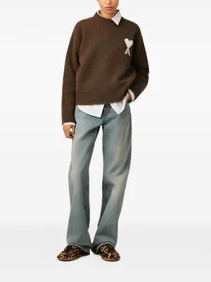 AMI Paris De Coeur Wool Crewneck Sweater