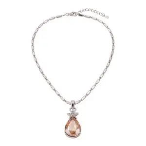 MODENAIRE Topaz Teardrop Star Pendant Necklace - Silver
