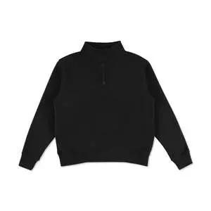Friend + Folk Ace Quarter Zip Sweatshirt - Black