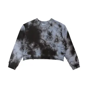 Friend + Folk Potter Cropped Crewneck Sweatshirt - Black