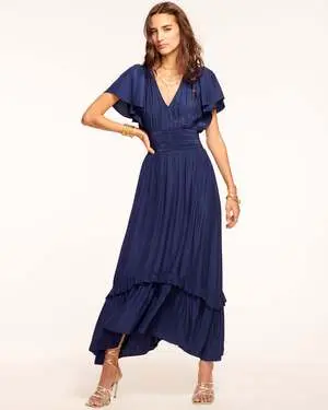 Ramy Brook Joanie Short Sleeve Maxi Dress - Navy