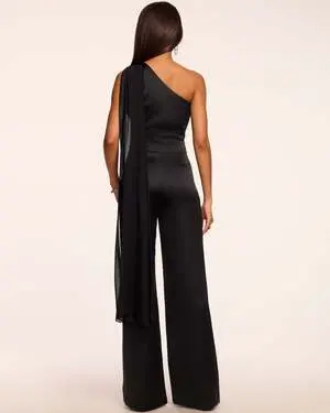 Ramy Brook Genny One-shoulder Wide Leg Jumpsuit