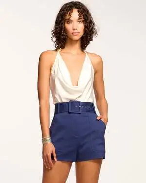 Ramy Brook Kasey Belted Mini Short - Navy