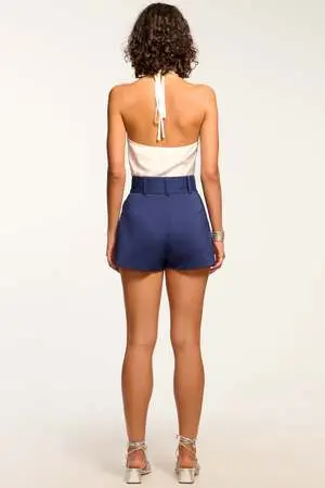 Ramy Brook Kasey Belted Mini Short - Navy