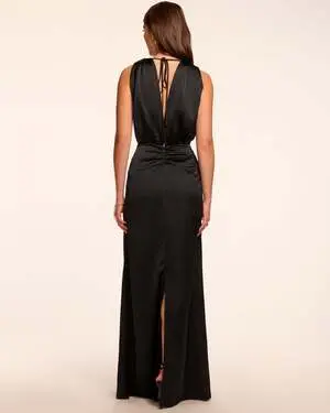 Ramy Brook Martin Plunging Sleeveless Gown