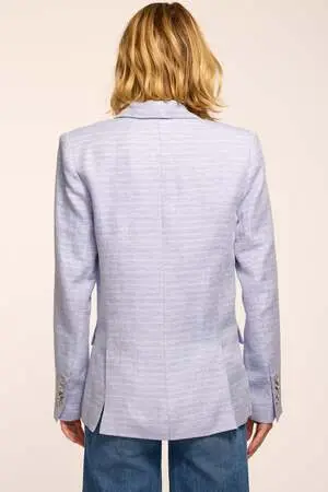 Ramy Brook Callie Textured Linen Blazer
