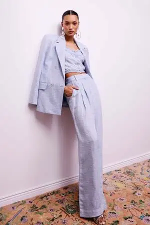 Ramy Brook Callie Textured Linen Blazer