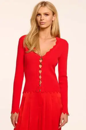 Ramy Brook Emma Ribbed Knit V-neck Top