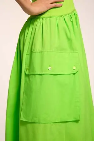 Ramy Brook Simonne High Neck Combo Midi Dress