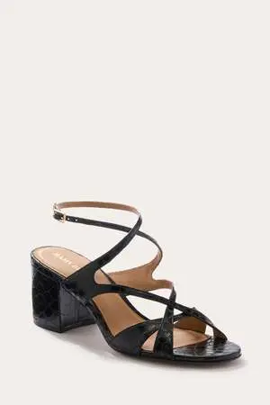 Ramy Brook Susie Leather Block Heel - Black