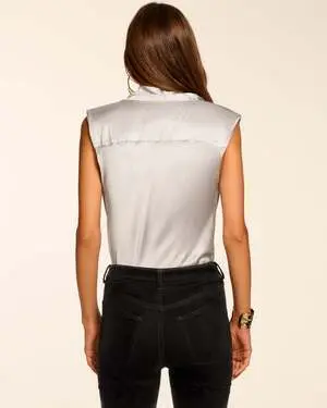 Ramy Brook Gregory Silk Cowl Neck Top