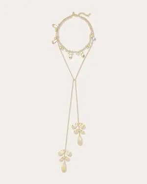 Ramy Brook Anya Flower Lariat Necklace - Gold