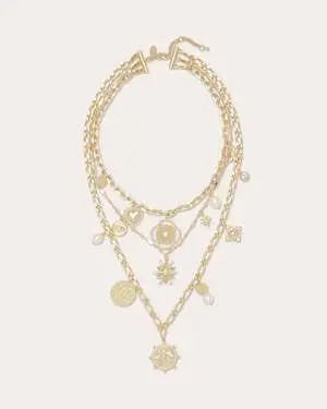 Ramy Brook Sara Layered Medallion Charm Necklace - Gold