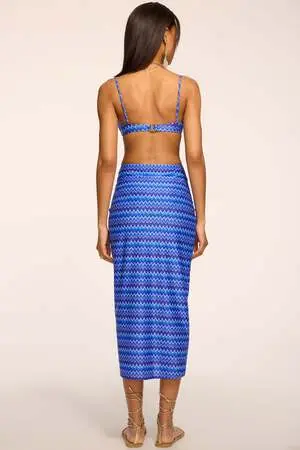 Ramy Brook Xana Chevron Glitter Coverup Skirt