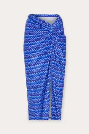 Ramy Brook Xana Chevron Glitter Coverup Skirt