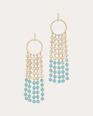 Ramy Brook Miraya Enamel Chandelier Earrings - Bazaar Blue