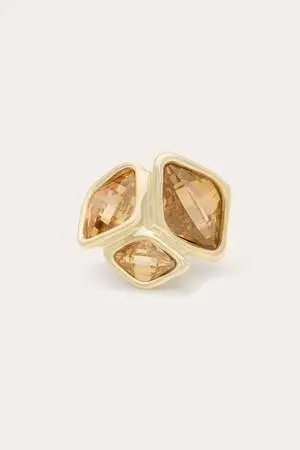 Ramy Brook Elina Gemstone Statement Ring - Gold