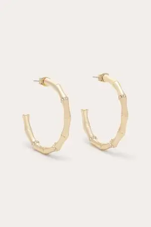 Ramy Brook Chiara Pave Hoops - Gold